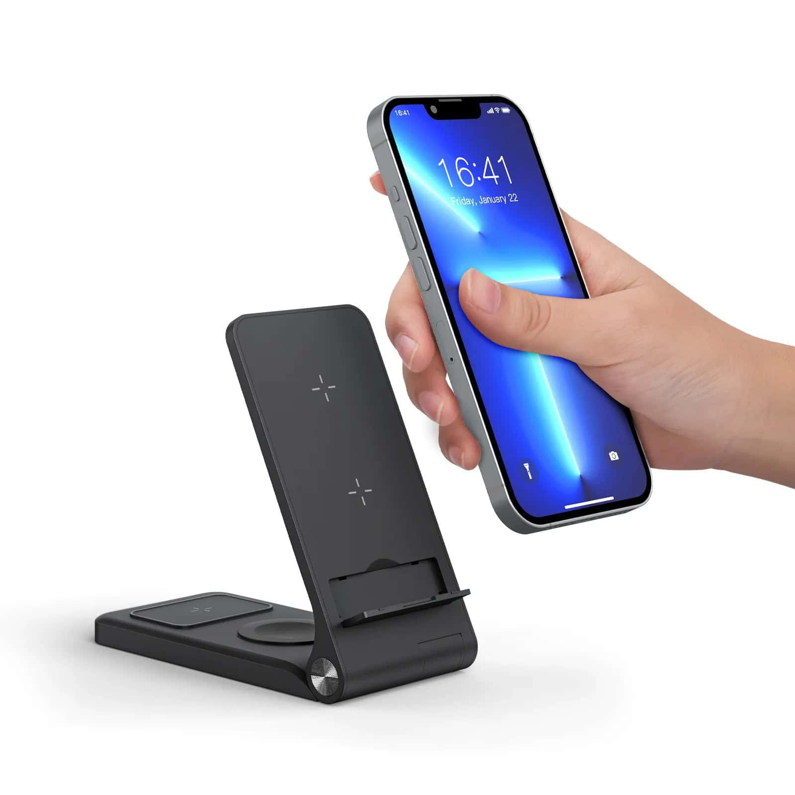 3 in1 Foldable Wireless Charging Station - Royal Promo